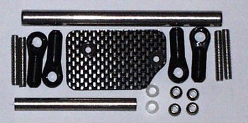 TAMIYA CLOD BUSTER CARBON FIBER GEARBOX SERVO MOUNT w/ HARDWARE