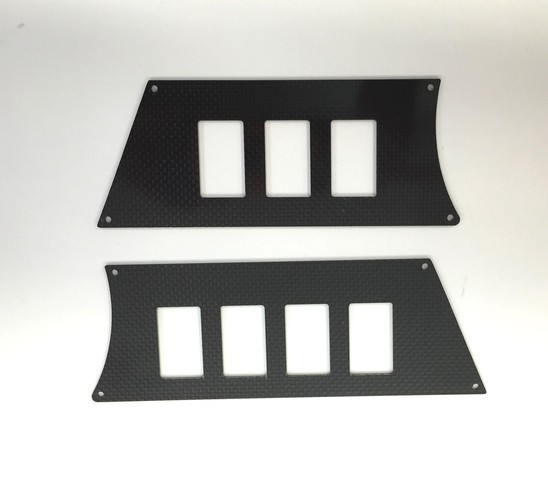 POLARIS RZR XP 1000 SMALL CARBON FIBER 7 SWITCH PANELS (2)
