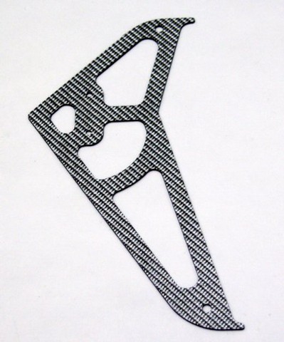 ALIGN T-REX 450 SILVER CARBON FIBER TAIL ROTOR FIN